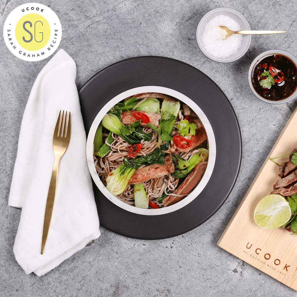 Asian Beef and Noodle Bowls for UCOOK - Sarah Graham Food