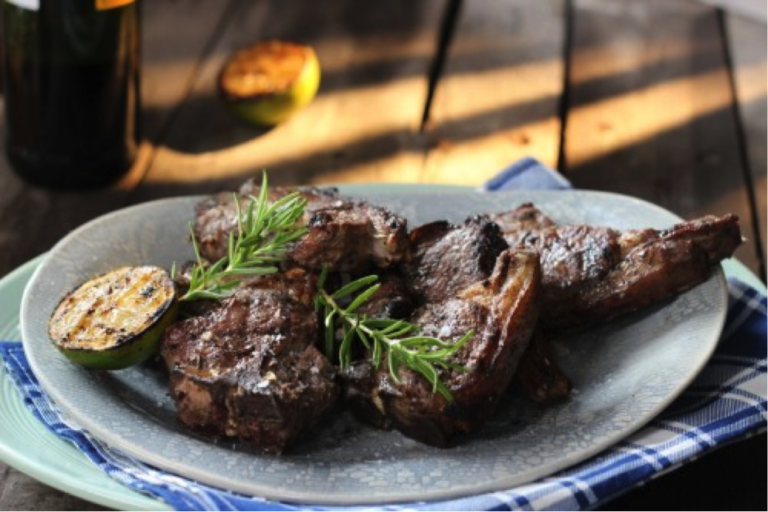 Grilled Lamb Chops with Lemon and Rosemary Oil - Sarah Graham Food